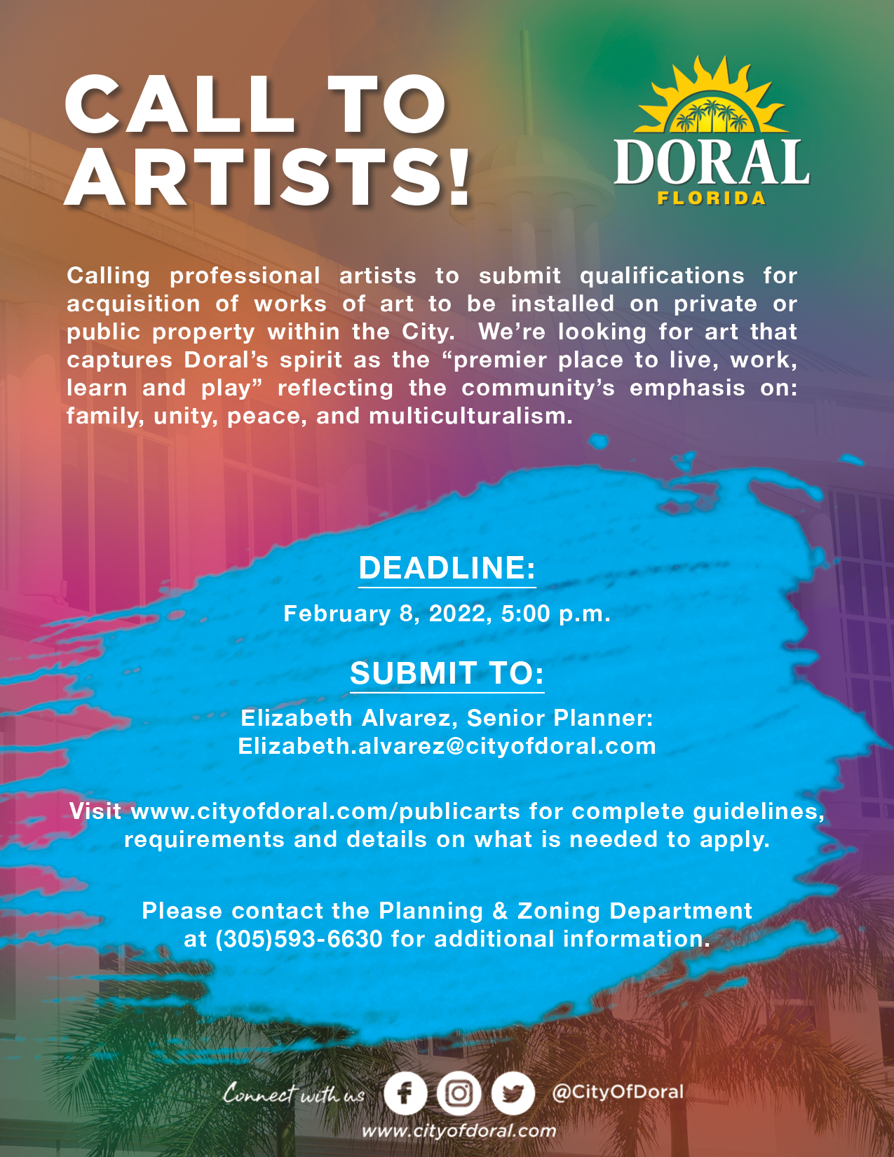 Doral Announces Call to Artists for the Acquisition of Works of Art ... Doral Announces Call to Artists for the Acquisition of Works of Art ...
